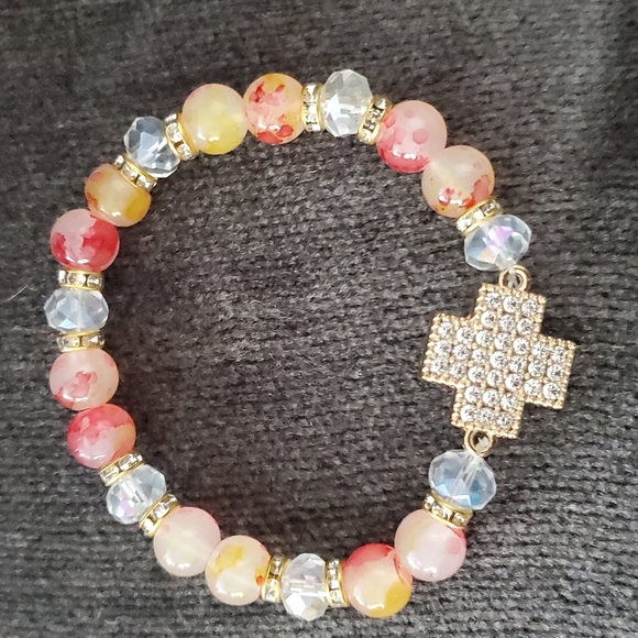 handmade in turkey | Jewelry | Handmade In Turkey Pink Cross Gold ...